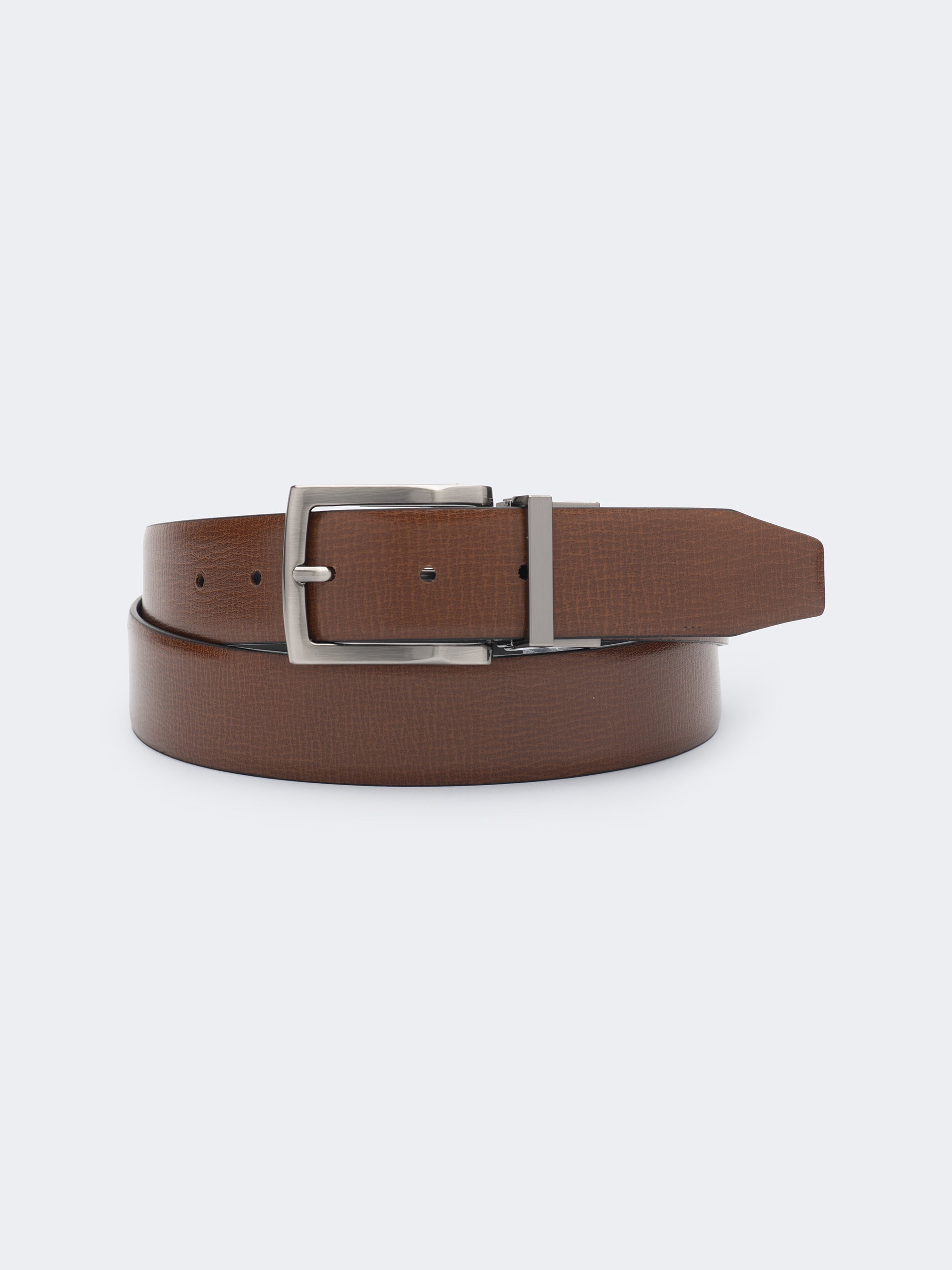 Reversible Tan Textured Leather Belt | USA & CANADA