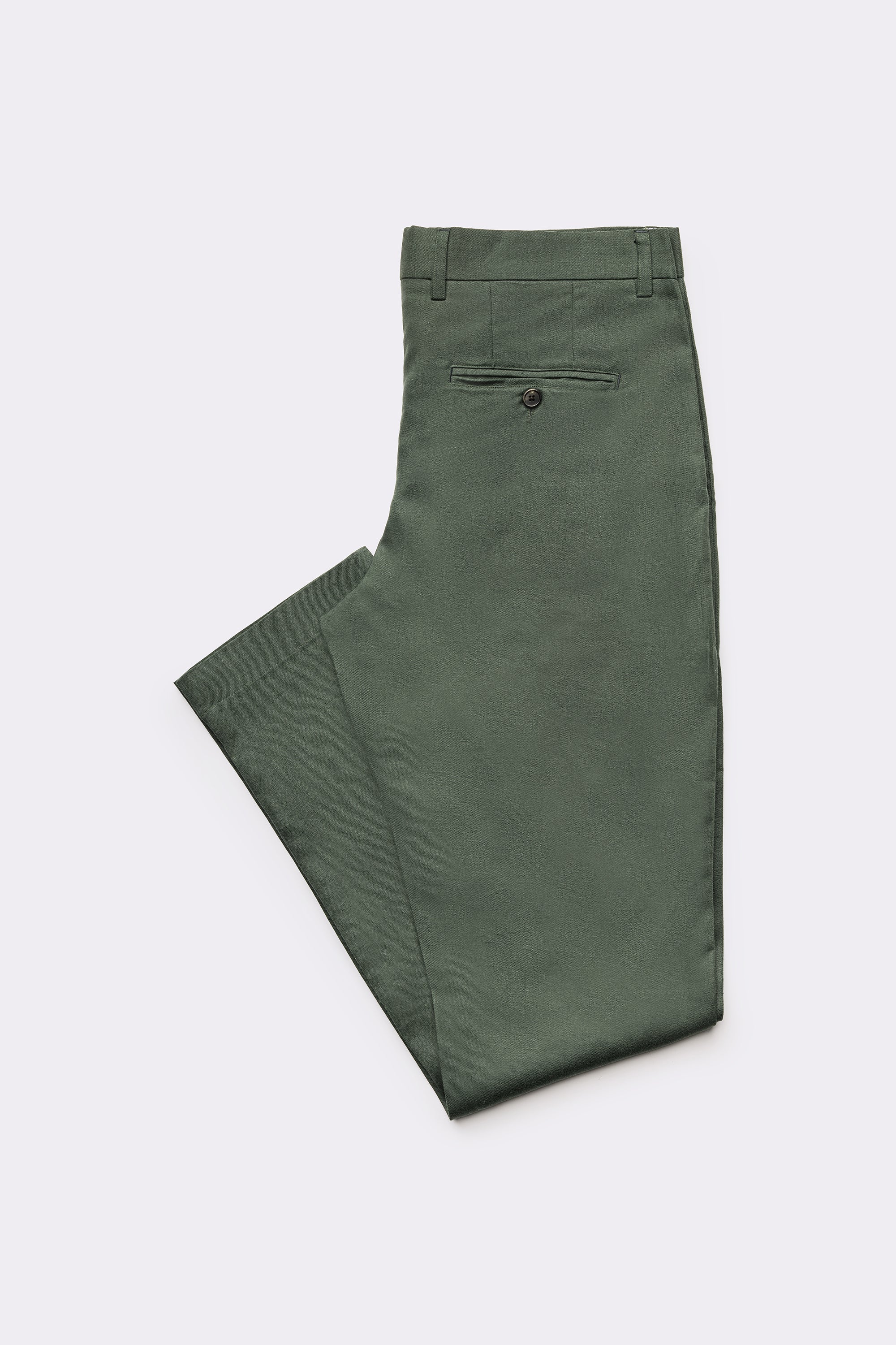 Army Green Irish Linen Trouser
